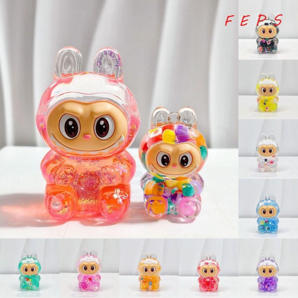 Feps Key Chain จี้, POP MART Liquid Glitter ของเล่น Labubu Mini ...
