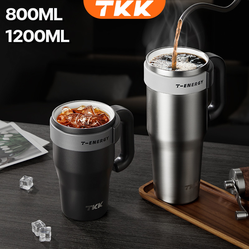 TKK แก้วกาแฟ เคลือบเซรามิก 800ml และ 1200ml แก้วเก็บความเย็น เก็บความร้อน สแตนเลส 316 | Shopee ...