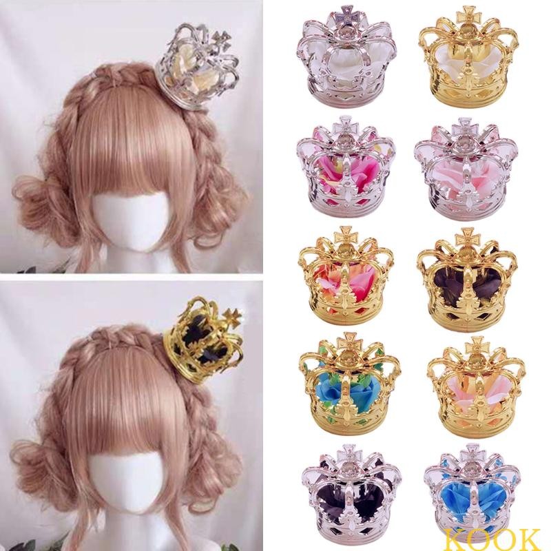 Kook ญี่ปุ่น Lolita Princess 3D Tiara Crown Luxuries ประดิษฐ์ Rose ...