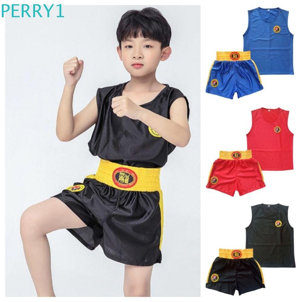 Perry MMA มวยไทยกางเกงขาสั้นและเสื้อยืด, Sanda ชุดเสื้อกั๊ก Dragon Kick ...