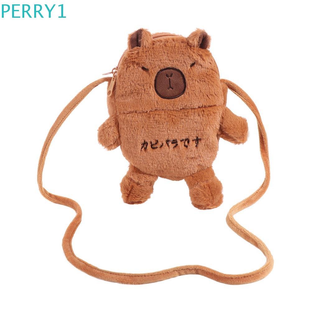 Perry Capybara กระเป๋าสะพายข้าง,การ์ตูนสไตล์เกาหลี Capybara กระเป๋า ...