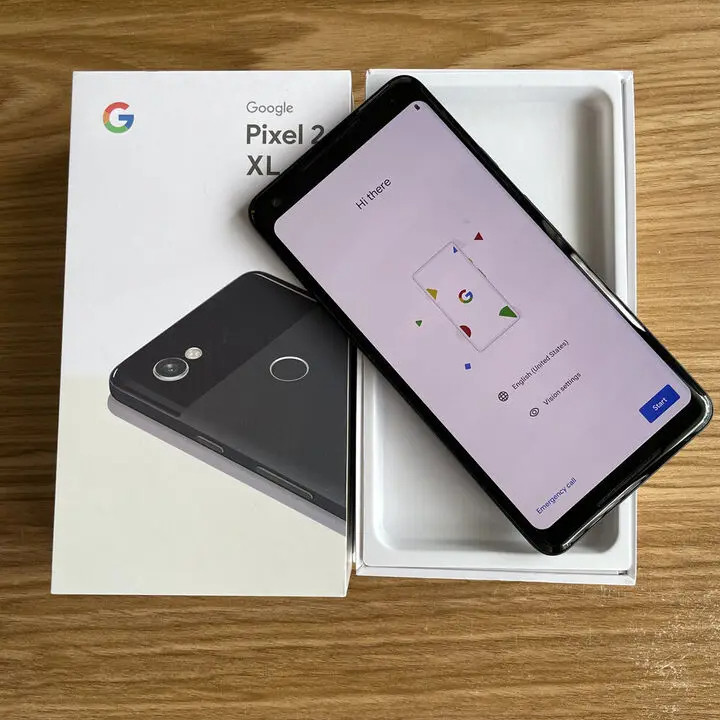 Google Pixel 2XL 4G ปลดล็อกโทรศัพท์มือถือเดิม 2XL 4GB + 64GB/128GB ROM ...