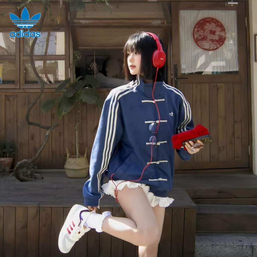 พร้อมสต็อก Adidas Mens and Womens New Chinese Tang Suede Panelled ...