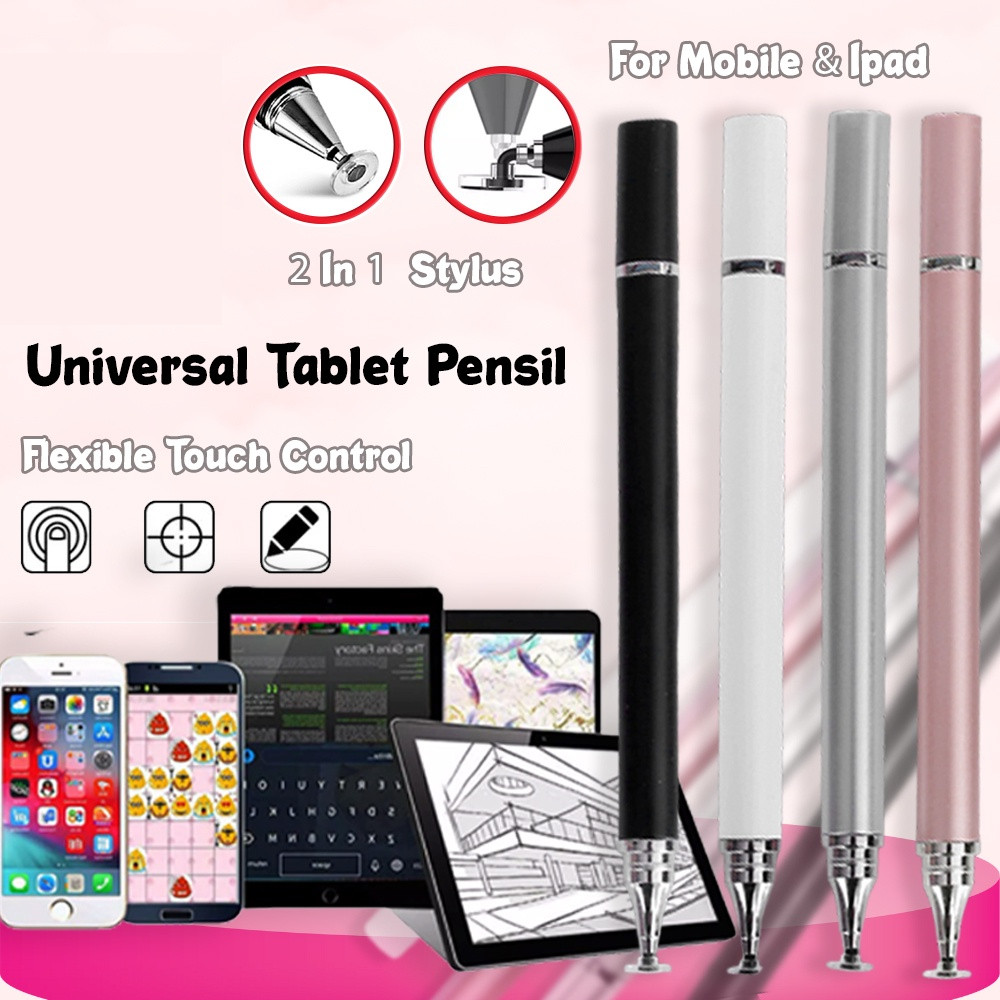 Universal Stylus ปากกา 2 In 1 วาดเขียนแท็บเล็ตหน้าจอสัมผัสแบบ ...