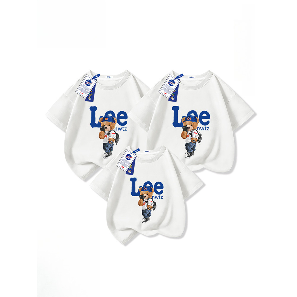 🔥พร้อมส่ง&COD🔥RINA STUDIO เสื้อยืดแขนสั้นแบบร่วมสไตล์สำหรับพ่อแม้และเด็ก ปี 2025, สบายและนุ่ม ...