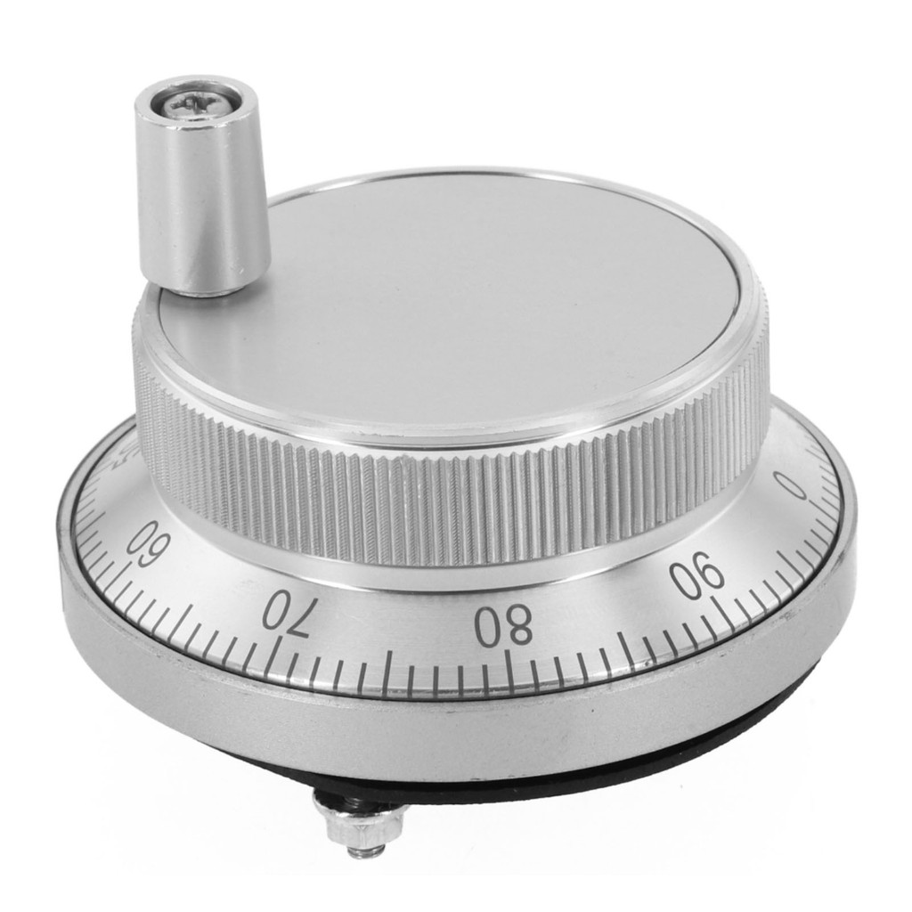 Cnc Handwheel อลูมิเนียมอัลลอยด์เส้นผ่านศูนย์กลาง 60 มม. สีเงินมือ ...