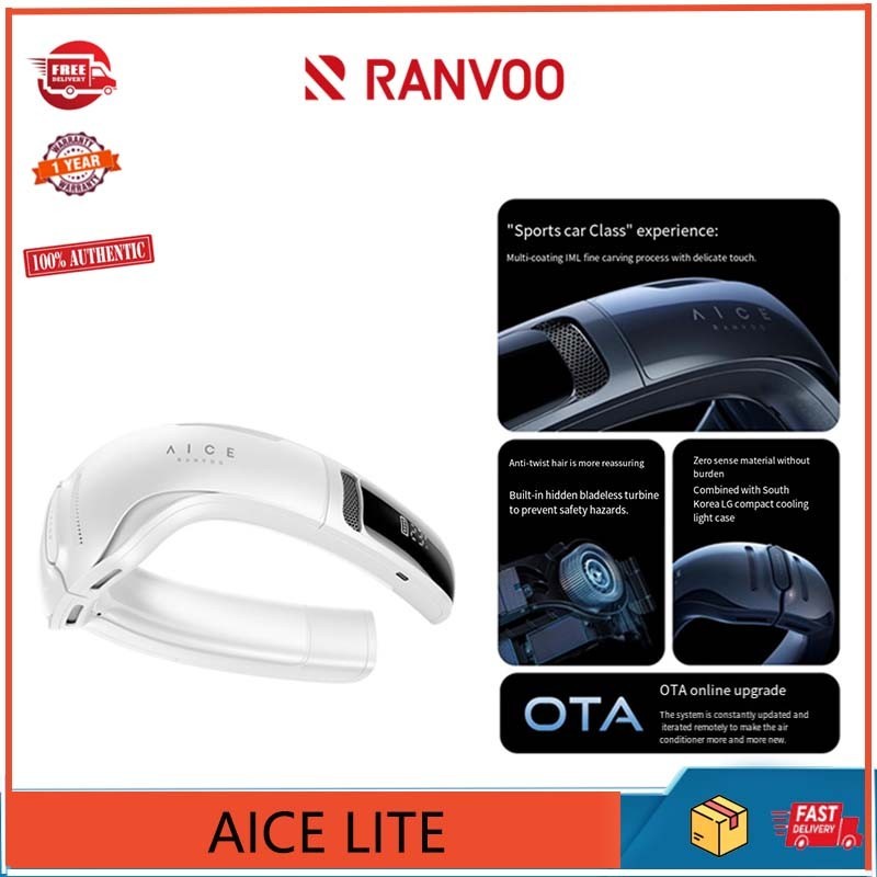 Ranvoo AICE LITE ใหม่ พัดลมแขวนคอ ทําความเย็น ขนาดเล็ก แบบพกพา เสียงเงียบ | Shopee Thailand