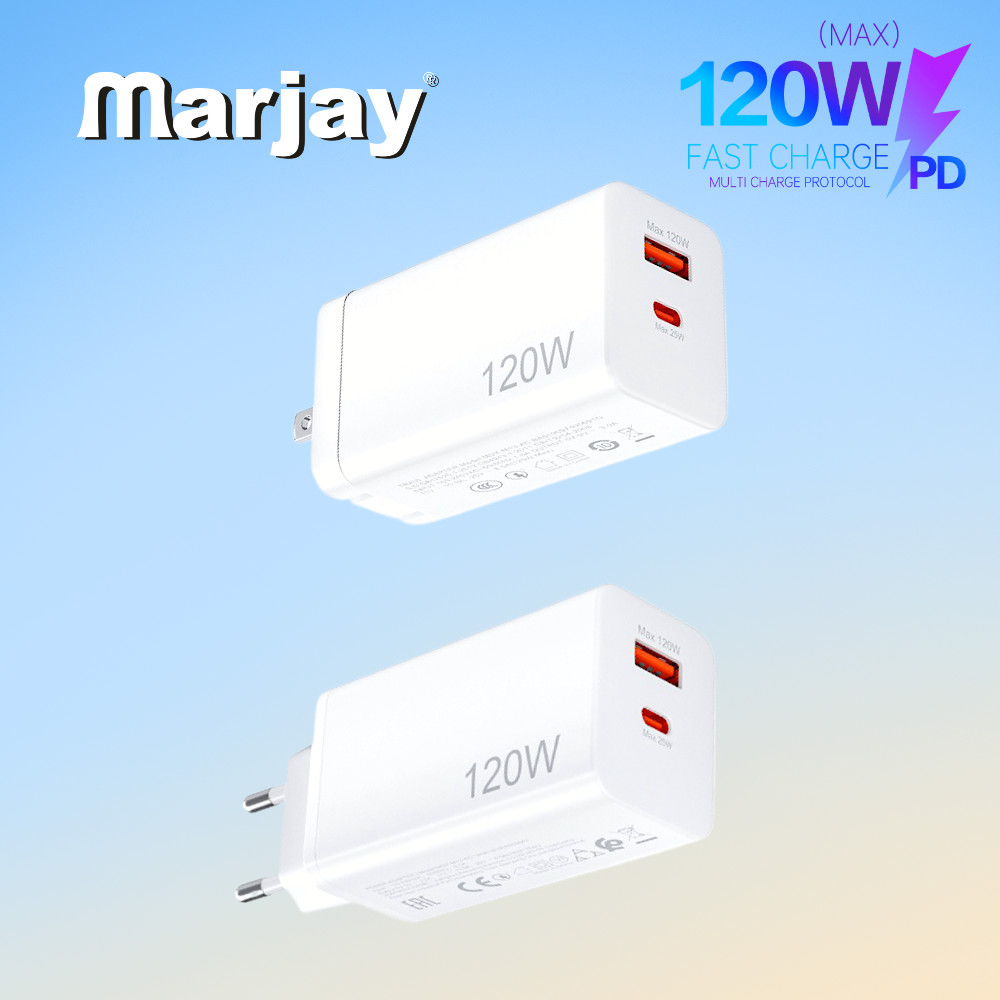 Marjay 120W GaN ที่ชาร์จ USB Type C PD25W QC ชาร์จเร็ว 3.0 USBC ที่ ...