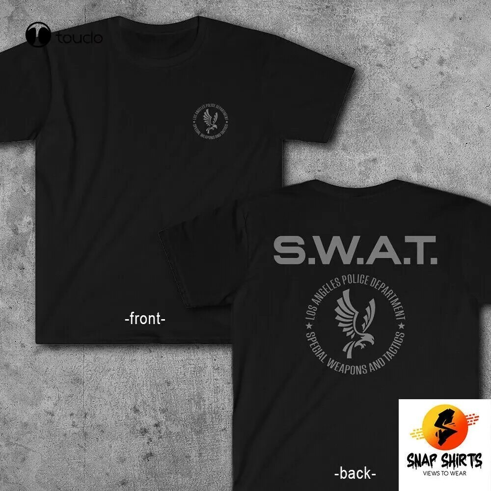 เสื้อยืดผ้าฝ้ายผู้ชาย New Lapd Swat Tv Series Swat เสื้อยืดแรงบันดาลใจ ...