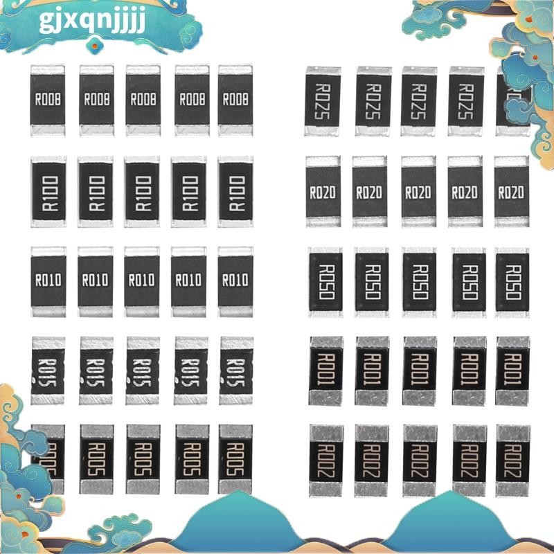 ชุดตัวอย่างตัวต้านทาน 2512 SMD โลหะผสม 50 ชิ้น 10 ชนิด X5 ชิ้น =50 ชิ้น R001 R002 R005 R008 R010 ...