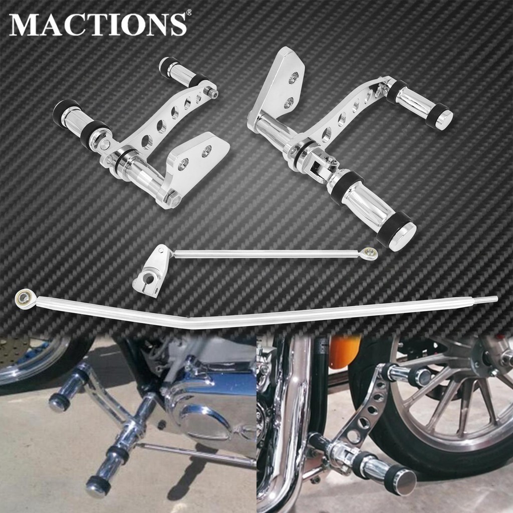 YJ Motorcycle CNC Forward Controls Foot Pegs Aluminum Chrome For Harley ...
