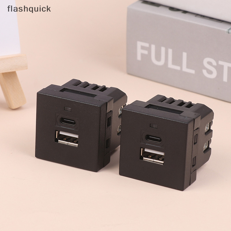 Flashquick USB Type-C Power Panel Socket Connector ฝัง USB Desktop ...