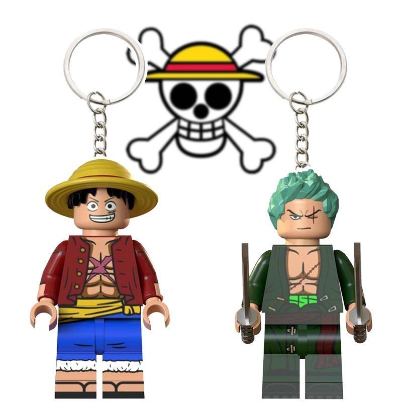 เข้ากันได้กับ LEGO Luffy Sauron Building block ตุ๊กตาพวงกุญแจจี้กระเป๋า ...