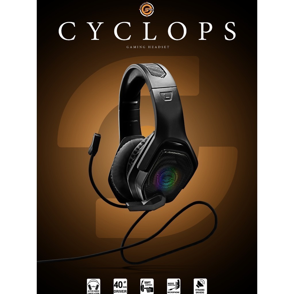 NEOLUTION CYCLOP E-SPORT GAMING HEADSET หูฟังเกมมิ่ง มีซาวด์การ์ด ปรับ ...