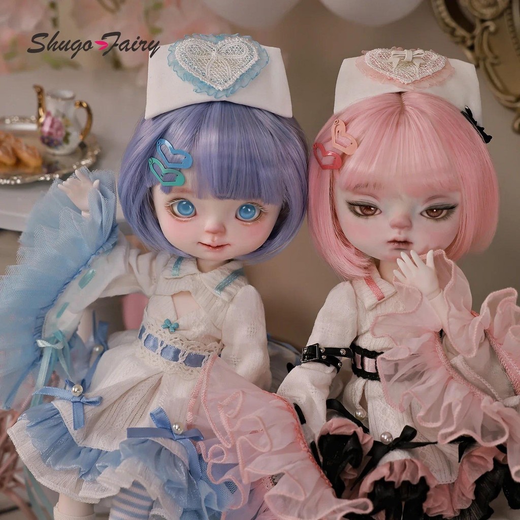 Shugafairy Gogo Donna 1/6 ตุ๊กตา Bjd Big Head Dimple Yandere สีชมพูสี ...