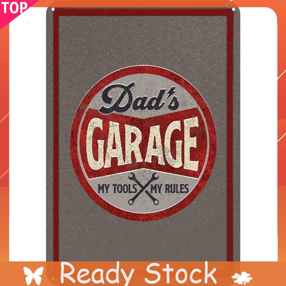 Vintage Metal Dad s Garage Tin Sign ภาพวาดเหล็กสี่เหลี่ยม Wall Decor20x30 ซม. | Shopee Thailand