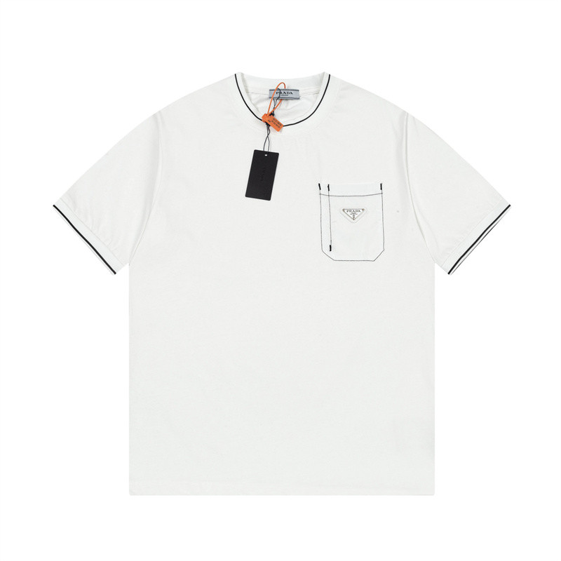 สไตล์ใหม่แฟชั่นสามเหลี่ยมป้ายสายกระเป๋าลําลองหลวมสบายคอกลมแขนสั้นผู้ชาย ...