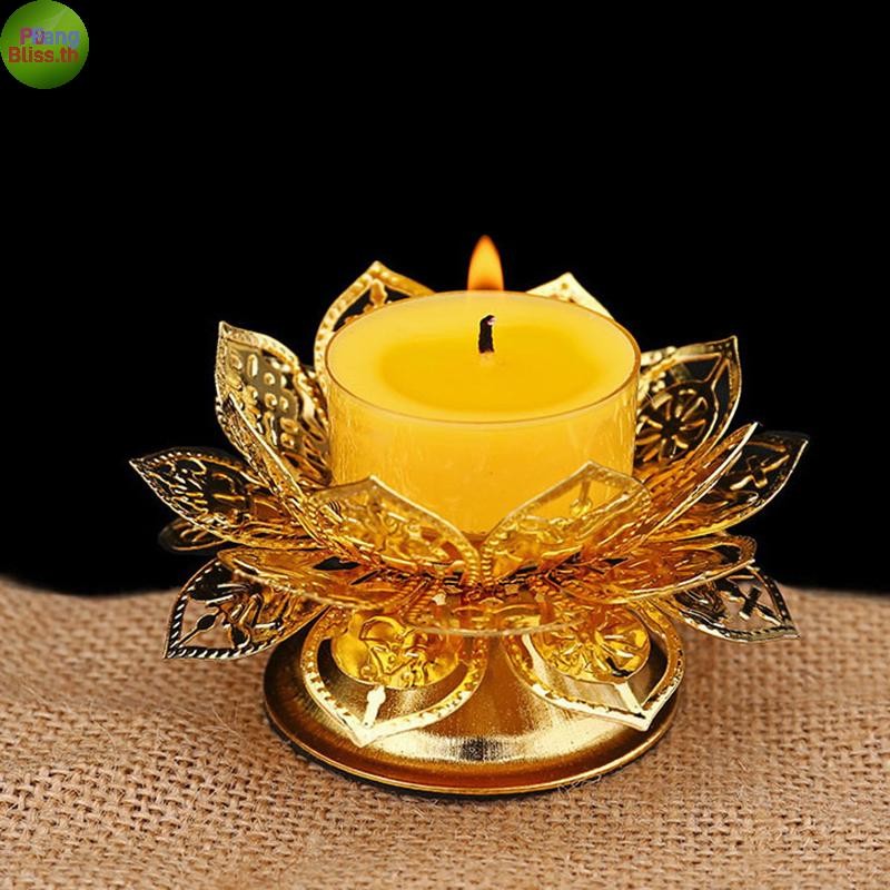 Publiiss พุทธศาสนาทอง Lotus Ghee ผู้ถือโคมไฟ Wick Rack Lotus ธูป Burner ...