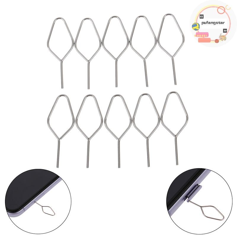 Pufangstar 10PCS Universal โลหะโทรศัพท์ซิมการ์ดถาด Pin Eject Removal เครื่องมือเข็มเปิด TH ...