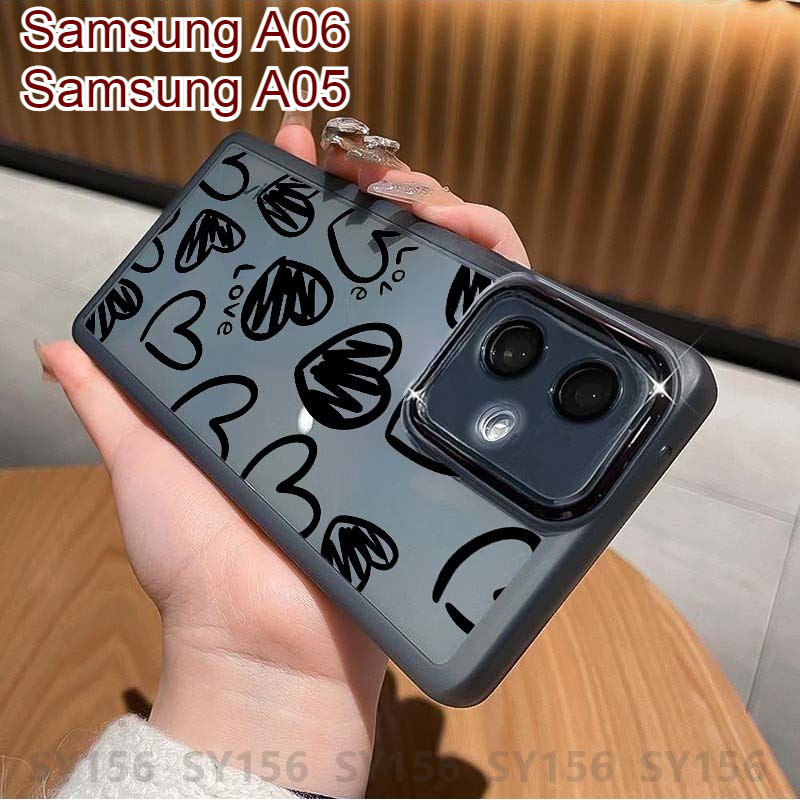 เคส Samsung A06 A05 A 06 A0 6เคสปลอกพร้อมตัวป้องกันกล้องปลอกกันกระแทกใสหรูหราออกแบบใหม่ | Shopee ...