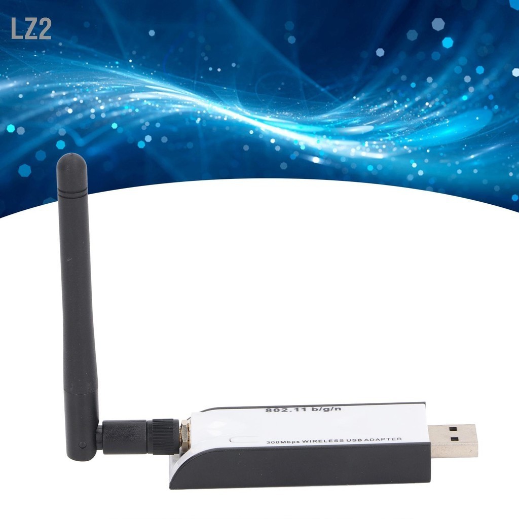 LZ2 300Mbps USB WiFi Adapter สำหรับ PC IEEE802.11b/g/n Dongle พร้อมเสา ...