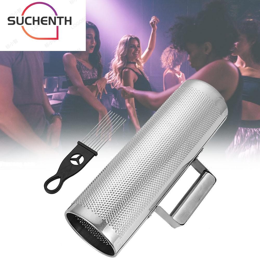 Suchenth โลหะ Guiro Shaker Percussion อุปกรณ ์ เสริม Guiros สีดํากระบอก ...