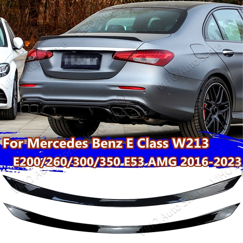 W213 ซีดานรถด้านหลังหางสปอยเลอร์สําหรับ Mercedes Benz E Class E180 E200 E220 E350 E400 C63 AMG ...
