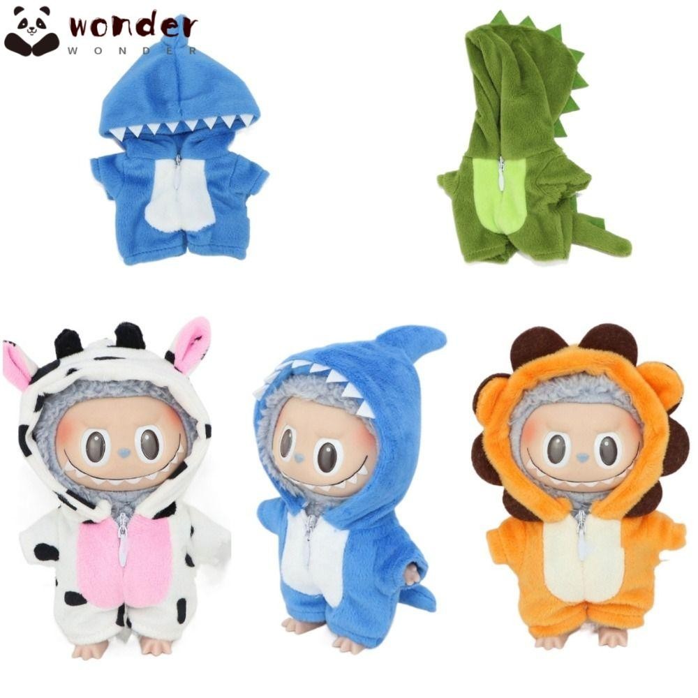 Wonder Labubu เสื้อผ้า, ไดโนเสาร์ Shark เปลี่ยน Labubu Jumpsuit, Casual ...