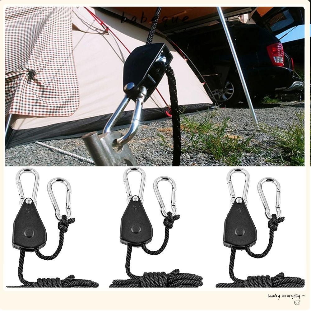 Babeque 1/2/4 ชิ้นล็อคเชือกโบว์ Stern นิ้ว Heavy Duty เชือกปรับได้แขวน ...