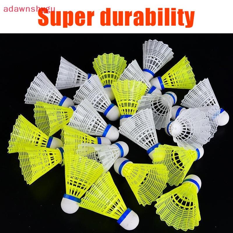 Adagu 1PCS ลูกแบดมินตันพลาสติกทนทานสีเหลืองสีขาวนักเรียนไนลอนแบดมินตัน ...