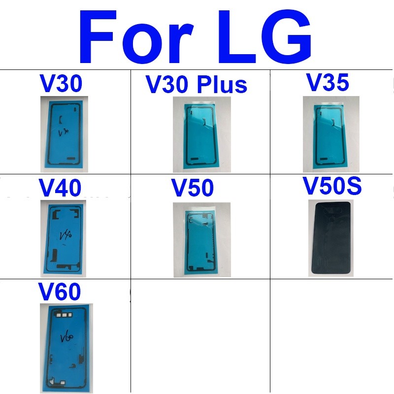 โปรโมชั่นกลับแบตเตอรี่ประตูกาวสติกเกอร์สําหรับ LG V30 Plus V35 V40 V50 V50S V60 ThinQ ฝาครอบ ...
