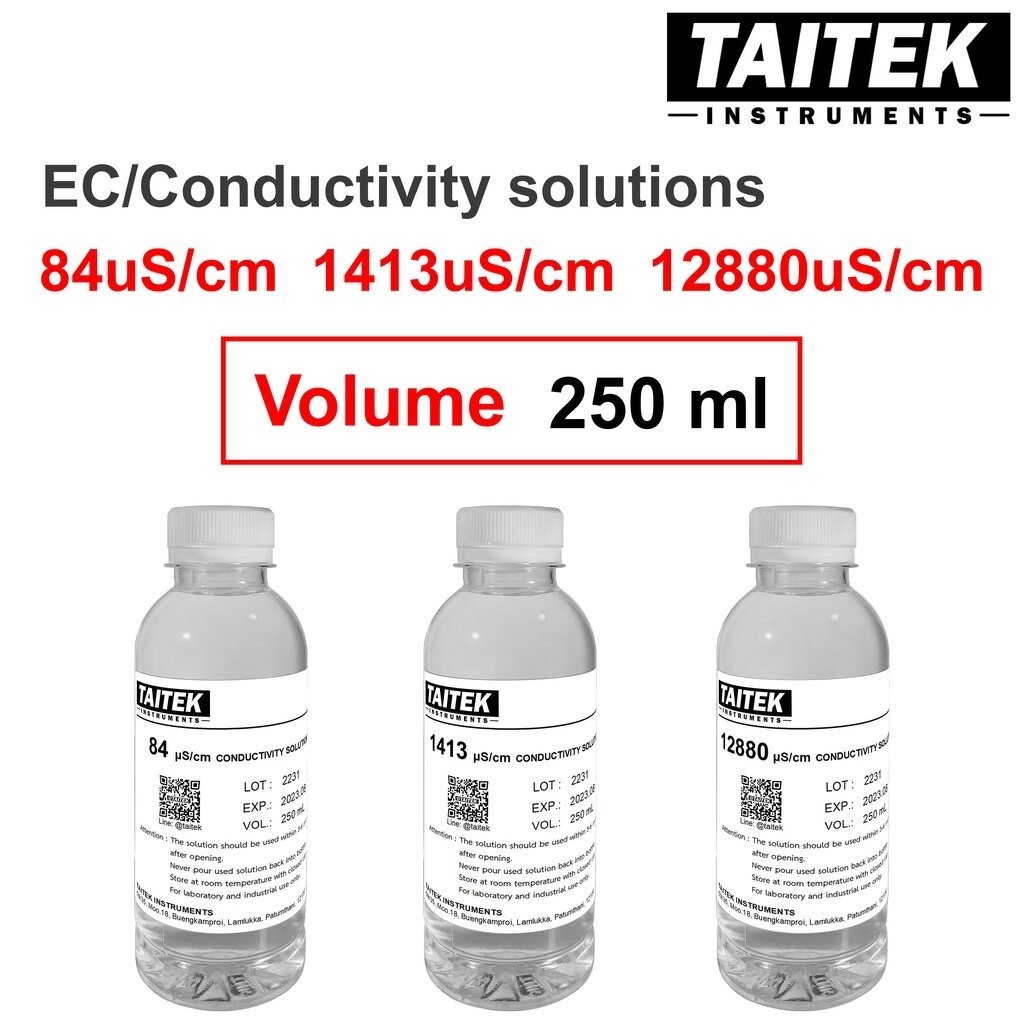 TAITEK Conductivity(EC) Solution 84 1413 12880 µS/cm Calibration ...