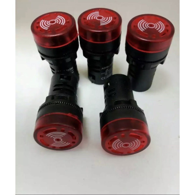 บัสเซอร์ไฟ 220VAC Buzzer เสียงสัญญาณเตือนมีไฟสีแดง ขนาด 22มิล สินค้าใน ...