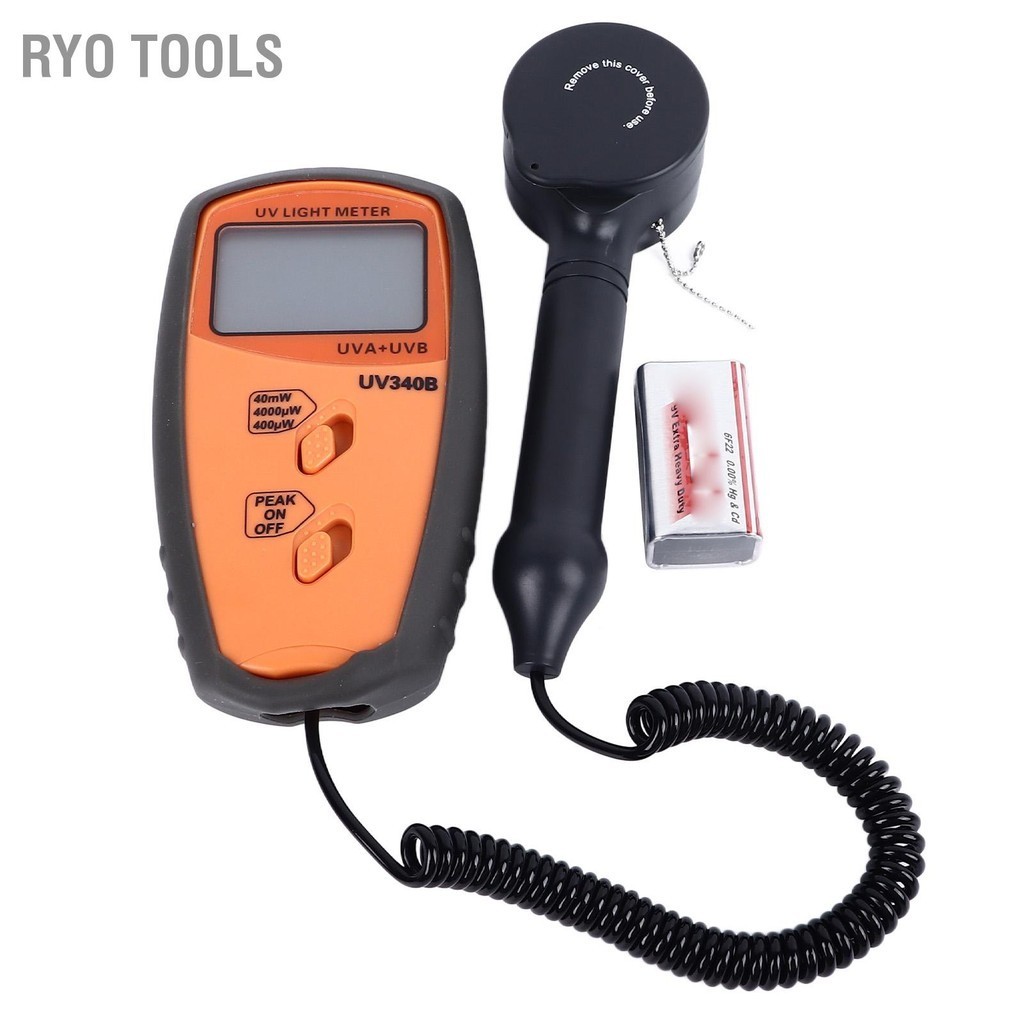 Ryo Tools เครื่องวัดแสง UV UVA UVB เครื่องทดสอบ 290-390nm จอแสดงผล LCD Radiometer สำหรับการทดสอบ ...