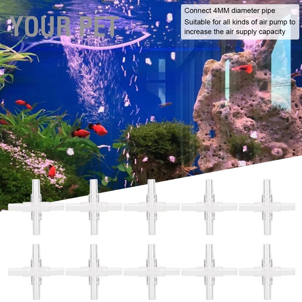 Your Pet 10 ชิ้น Soft ท่อ 4 Way Connector Aquarium Splitter Fish Tank ...