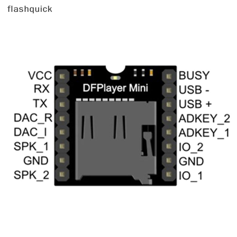 Flashquick Dfplayer Mini Mp3 Player โมดูล V3 0 16p สนับสนุน Tf Card U Disk Mini Mp3 Df Player