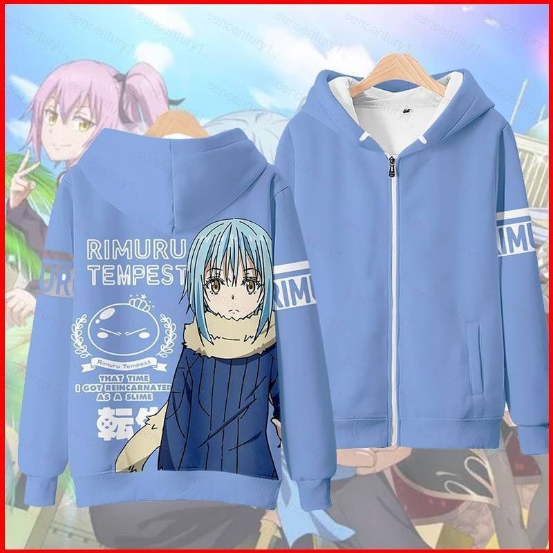 Ys ครั้งนั้นฉันกลับชาติมาเกิดเป็น Slime coat zipper Hoodie Sweatshirt ...