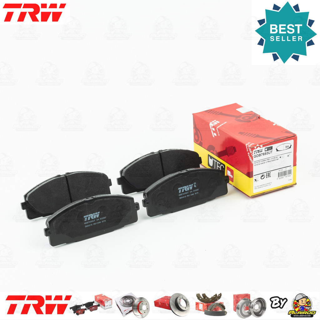 ผ้าเบรคหน้า Toyota Hiace LH125,172,184,Commuter KDH222,KDH202,KDH223 TRW U-TEC GDB 7693 UT ...