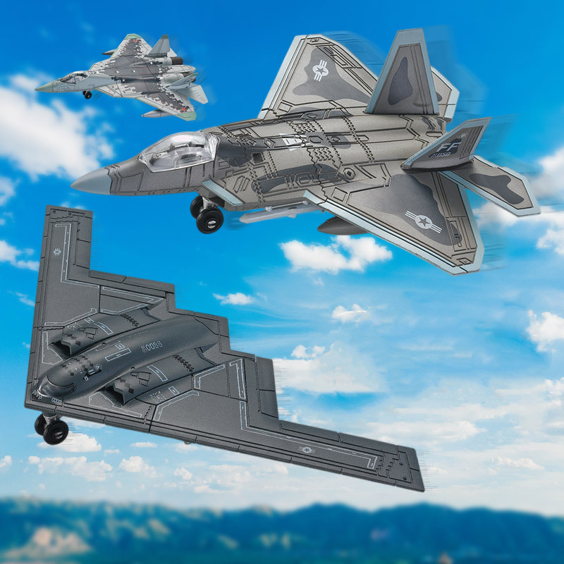 แฟนทหารต้องมี!F-22f35 Fighter และ B2 Bomber การศึกษาวิทยาศาสตร์ประกอบของเล่น ไม่ใช่ Lego เข้ากัน ...