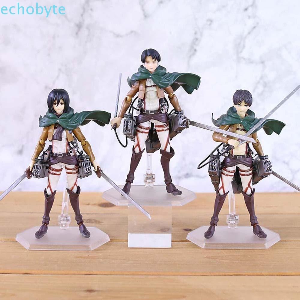Echobyte Action Figurine Miniatures เครื่องประดับหน้าแรกคอลเลกชันรุ่น Levi Ackerman Eren Jaeger ...