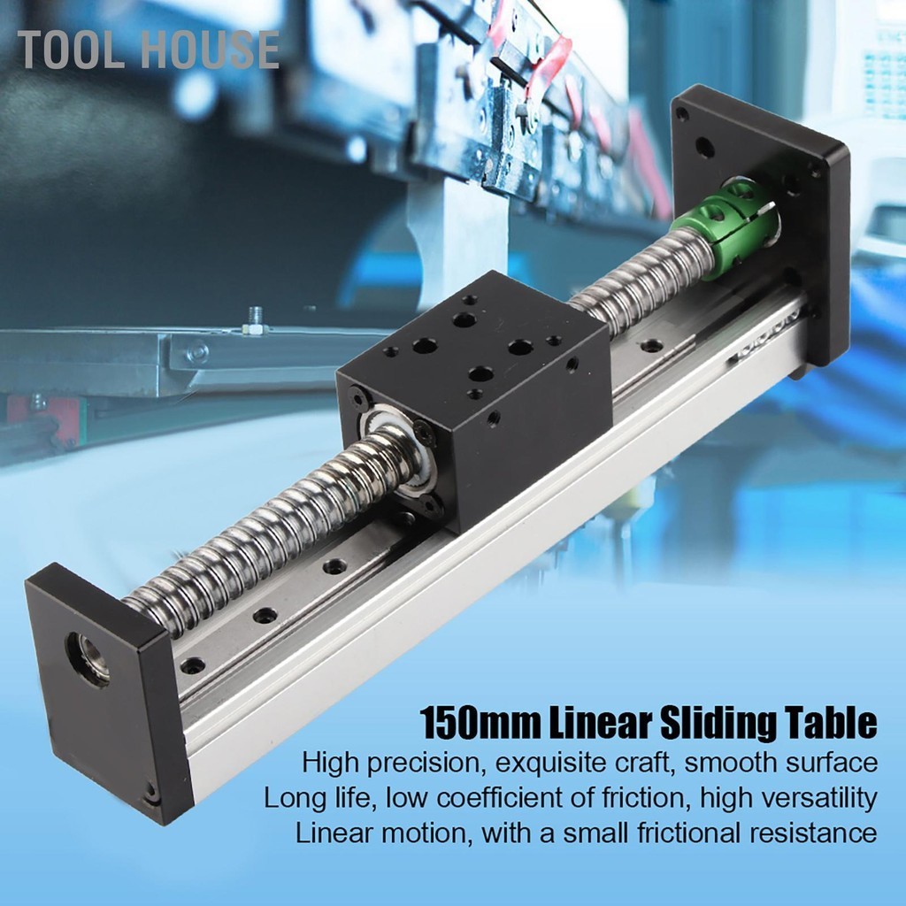 Tool House Precision Sliding Table Ball Screw Linear Stage Slide Effective Stroke 150mm for NEMA ...