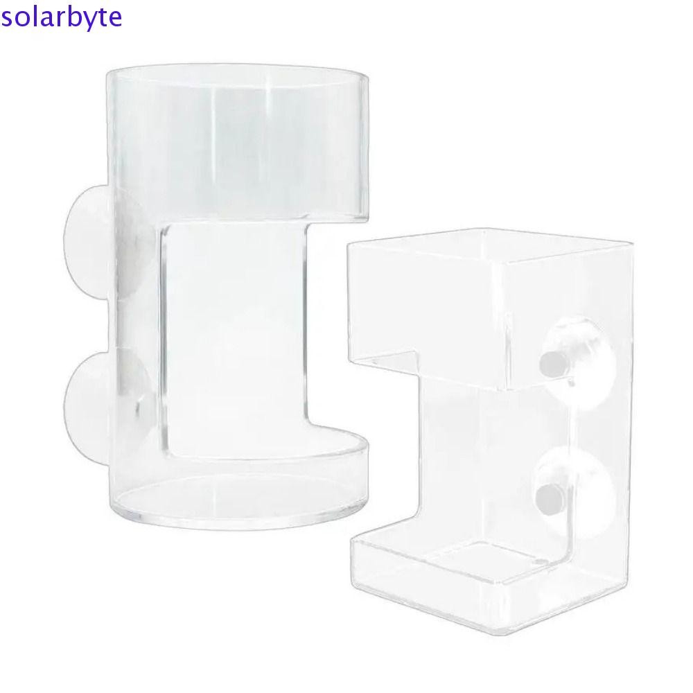 เครื่องป้อนปลาแบบถ้วยดูด SOLARBYTE สถานีพลาสติกใสถาดอาหารลอยน้ําที่ใช้งานได้จริง Square/Circle ...