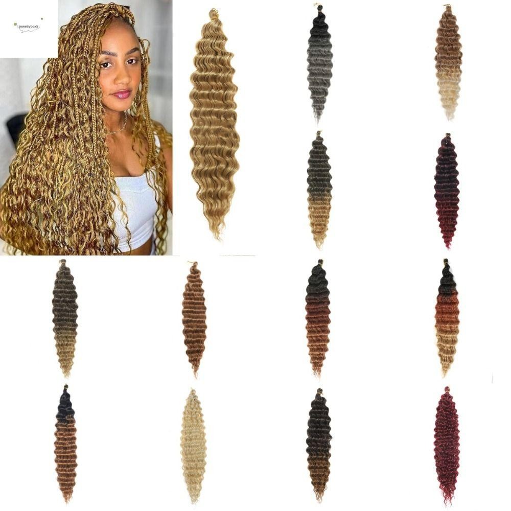 Jewelrybox5 Twist ถักผม, Afro Curly Hair Deep Wave Braiding Hair ...