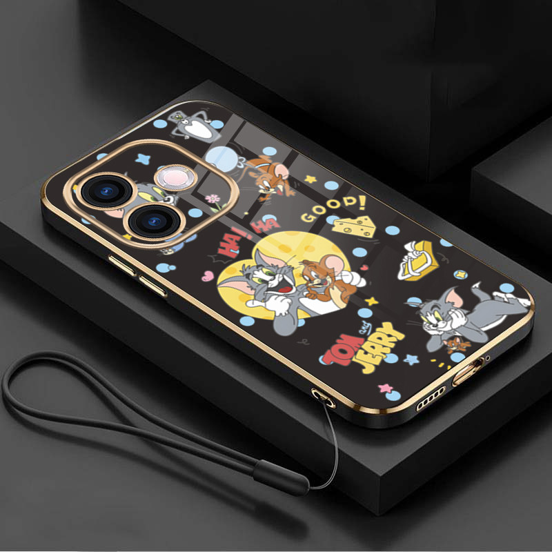 Oppo A5 Pro 5G A5Pro 5G Casing Classic Cartoon Tom Jerry Electroplated ...