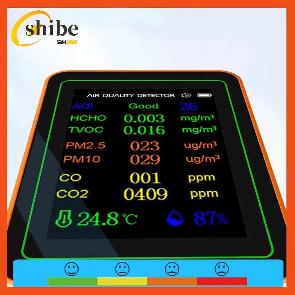 [shibell01.th] 10 in 1 Air Quality Monitor PM2.5 PM10 CO CO2 TVOC HCHO Temp ความชื้นเครื่องทดสอบ ...