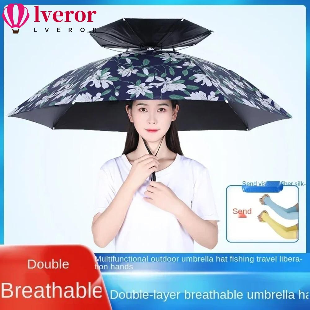 หมวกร่มตกปลา LVEROR, หมวกร่มกันลมสองชั้น, หมวกหัวกันน้ําวงยืดหยุ่นแบบพับได้กลางแจ้ง | Shopee ...
