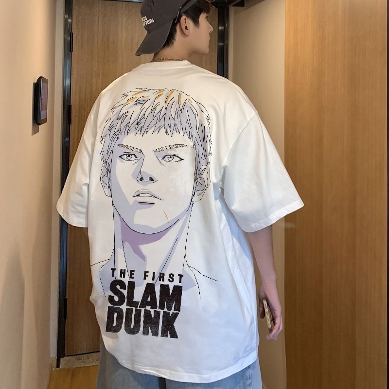 สะดวกสบาย แนวโน้ม ♨Slam Dunk Master Film Co เสื้อยืดแขนสั้น Rukawa ...