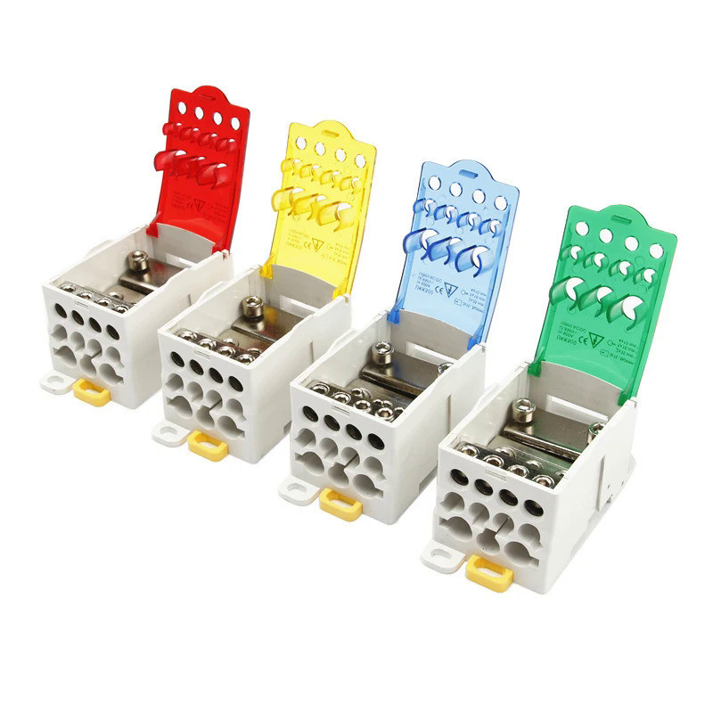Distribution Box One In Several Out Power Wire Universal Electric Connector Junction Din Rail ...