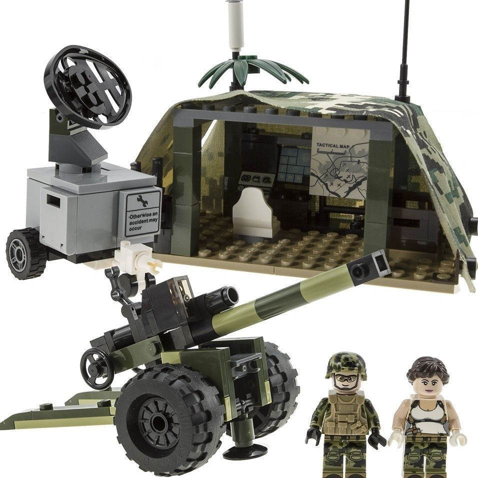 ใช ้ งานร ่ วมกับ Lego ทหาร Army Camp Hunter Mobile Field Cannon ...