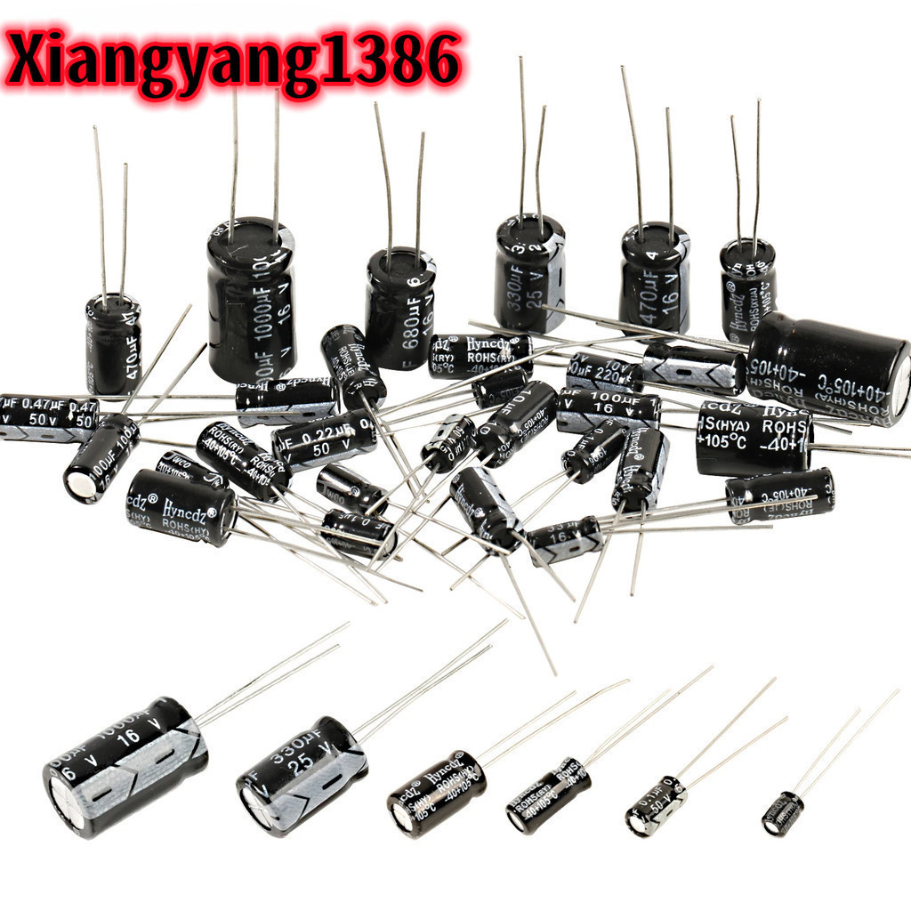 1pcs-50pcs 50V อลูมิเนียม Electrolytic Capacitor 0.1UF 0.22/0.33/0.47UF 1UF 10UF 22UF 33UF 47UF ...